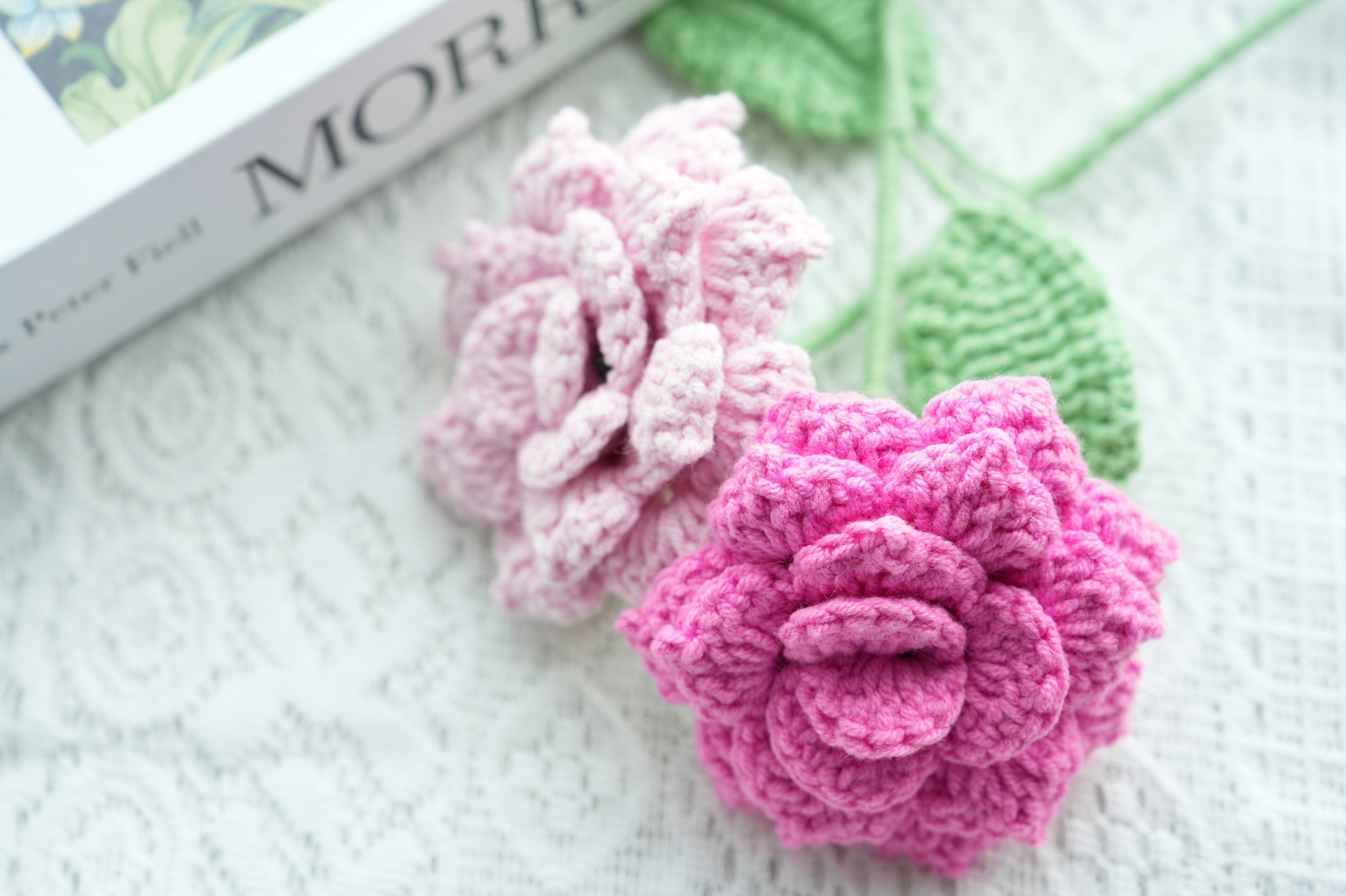 Crochet Hybrid Tea Rose Flower Pattern