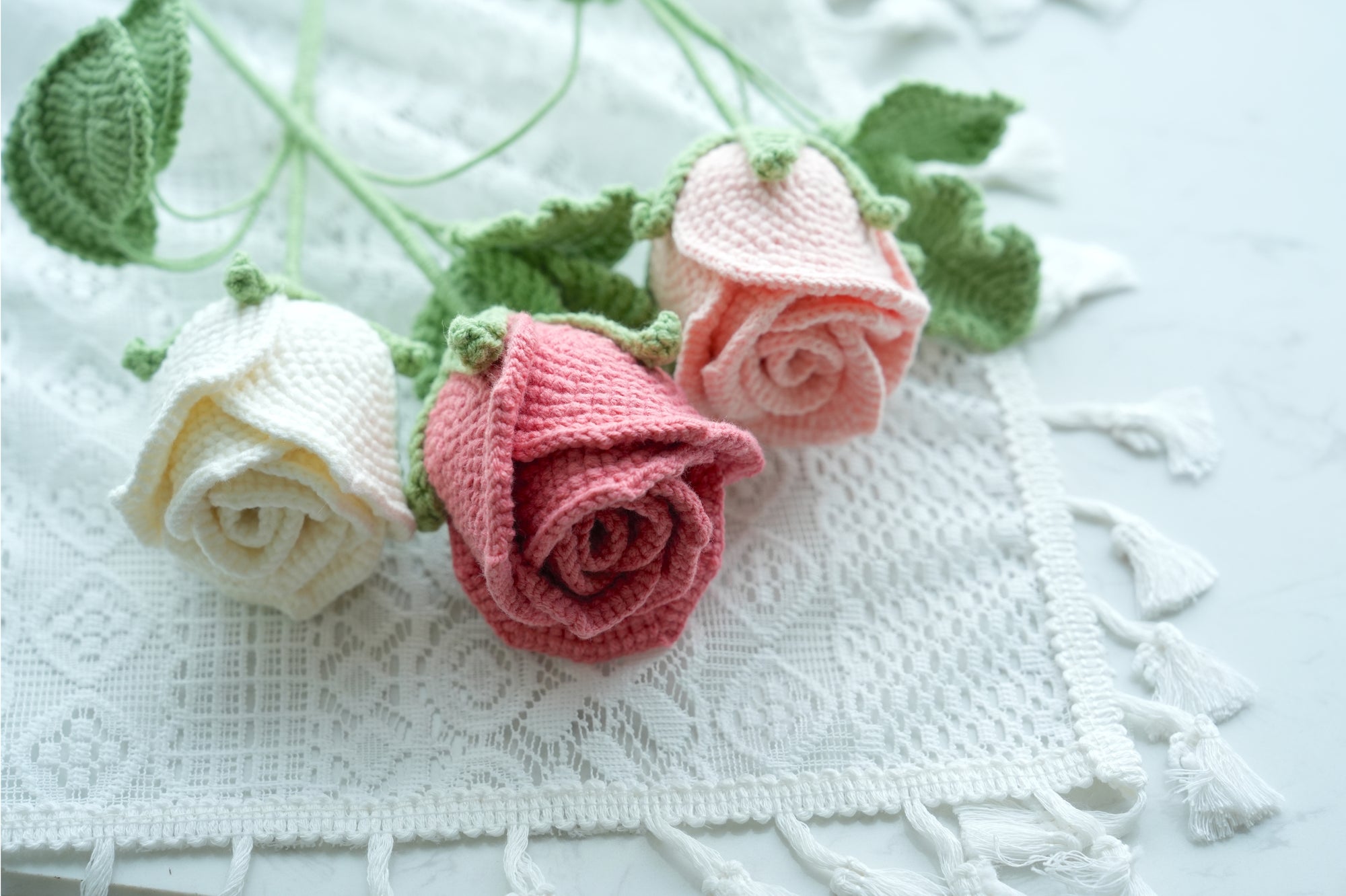 Crochet Wineglass Rose Pattern Free (PDF + Beginner Tutorial)
