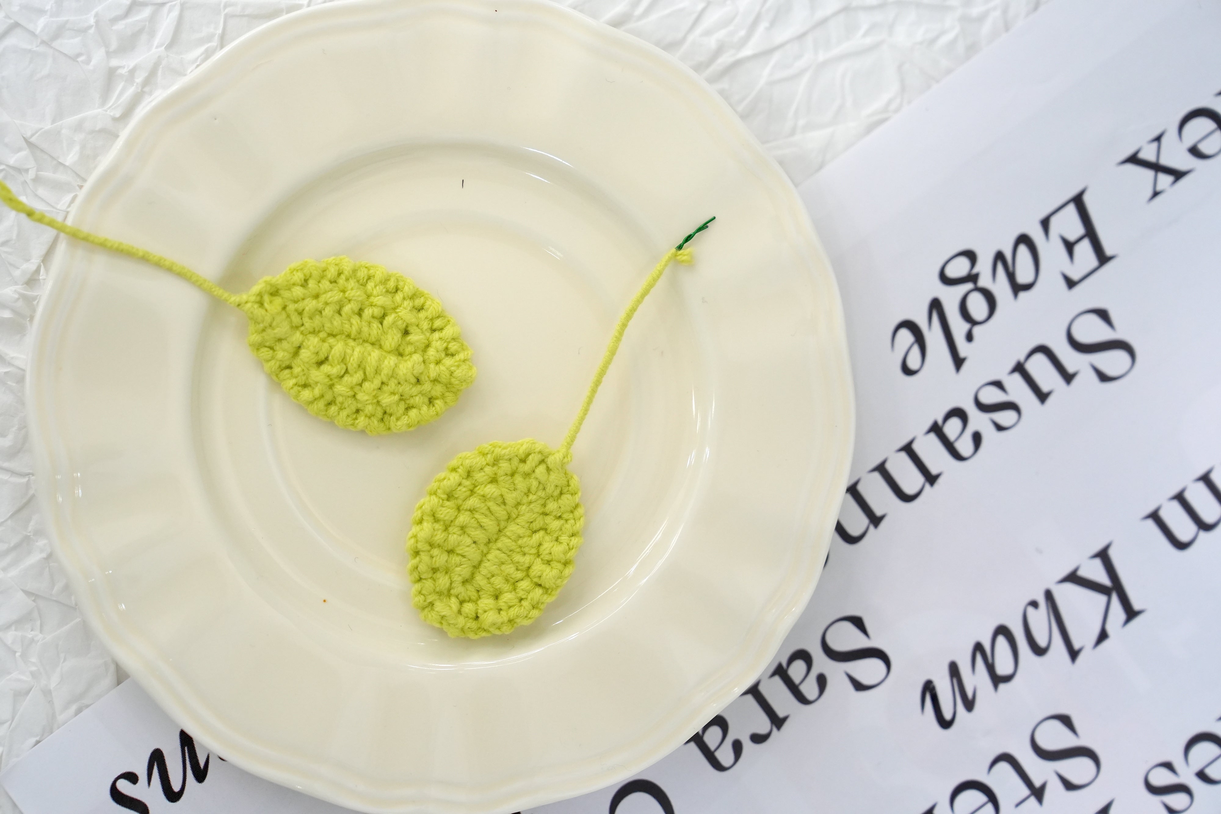 Crochet Rose Leaf Pattern Free (PDF + Beginner Tutorial)